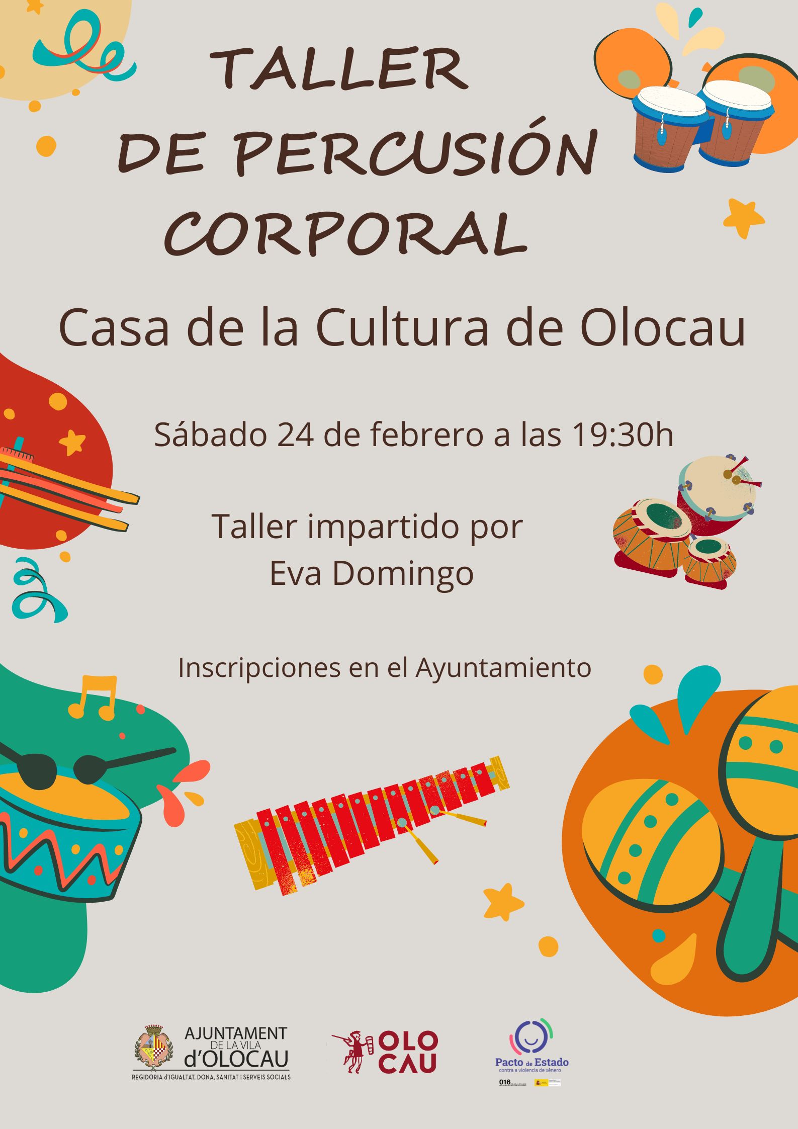 Taller de percusión corporal - Turismo Olocau