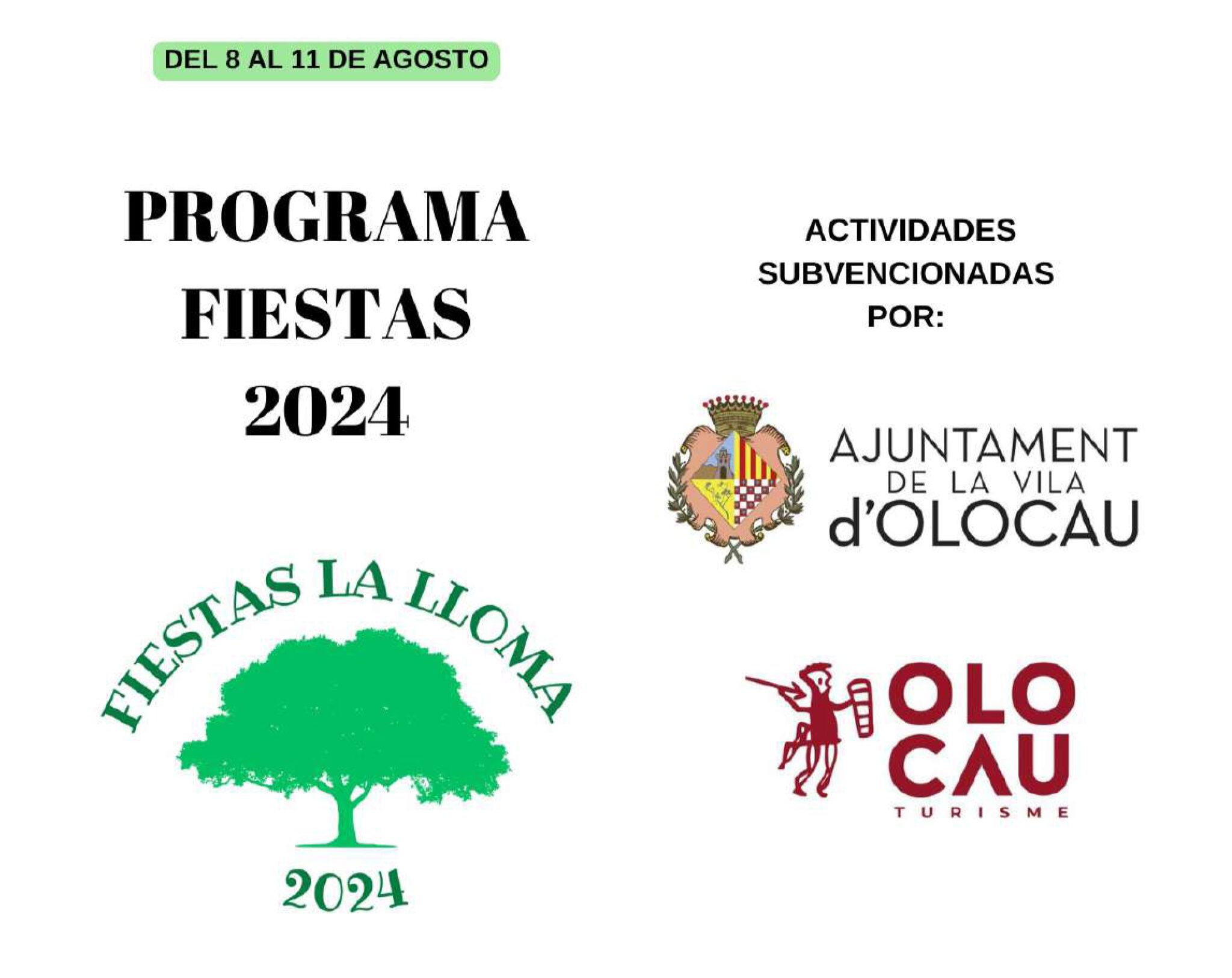 Programa de las Fiestas de la urbanización La Lloma 2024 - Turismo Olocau